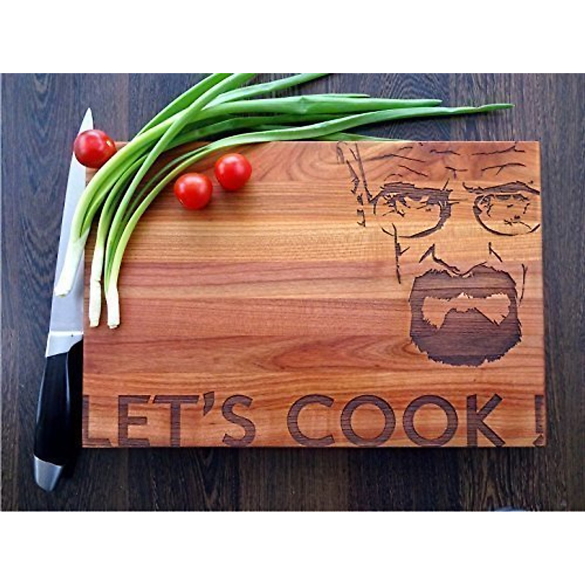 Algis Crafts | Cutting Board - LET'S COOK | Housewarming Gift for Newlyweds, Birthday, Wedding Gifts | Laser Engraved Board for Couples | Handmade Chopping Board For Kitchen