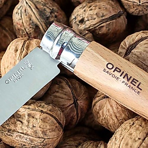 Opinel No.06 Stainless Steel Folding Knife with Beechwood Handle