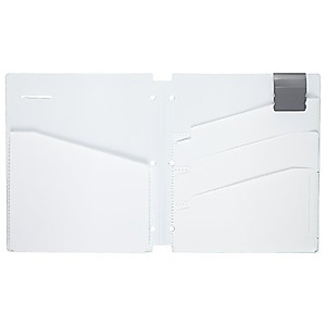 Five Star 4-Pocket Folders, Folders with Pockets, Fits 3 Ring Binder, Plastic, Teal, White, Purple, Lime, 4 Pack (73274)