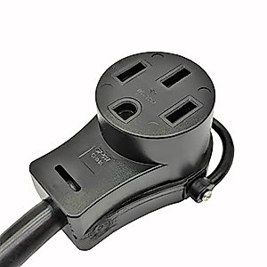 Parkworld 691869 Power Adapter Cord 3-Prong Generator 30A Locking L5-30P Male to RV 50 AMP 14-50R Female (Two hots bridged) with Handle (for RV ONLY, NOT for Tesla)