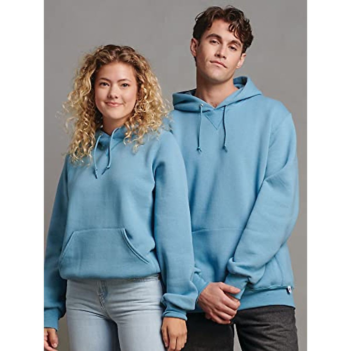 Russell Athletic Men's Hoodie Dri-Power Fleece Hoodies & Sweatshirts, Moisture Wicking, Cotton Blend, Relaxed Fit, Sizes S-4X, Arctic Blue, Small