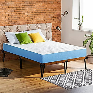 PrimaSleep 8 Inch Gel Infused Superior high-Density Memory Foam Mattress, CertiPUR-US® Certified, Blue, Twin