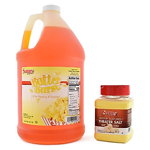 Snappy Butter Burst Flavored Popcorn Kit, Buttery Flavored Theater Salt