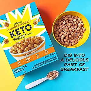 Peanut Butter Wonderworks Keto Friendly Breakfast Cereal, Keto Friendly Snack, 1g sugar, 10.6 oz