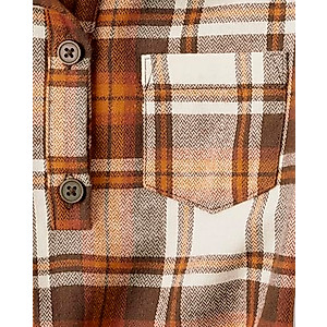 The Children's Place,Long Sleeve Plaid Fall Fashion Dress,HAY Stack,Large (10/12)