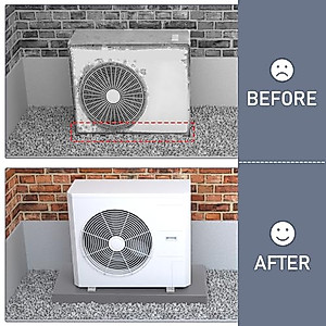 Flamorrow Mini Split Pad for Ductless Mini Split Air Conditioner Heat Pump Systems, 38 x 18 x 3 inches Plastic Equipment Pad for Outdoor Condenser Units