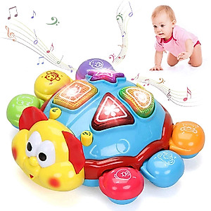 HISTOYE Baby Crawling Toys Baby Toys 6-12 Months Bilingual Toys Spanish English Infant Toddler Toys 3-6 6-12 12-18 Months with Light Music Bilingual Toys for Toddlers 1-3 6 7 8 9 10 11 12 Months Old