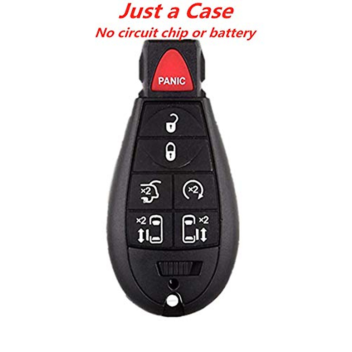 KAWIHEN Key Fob Case Replacement for Town and Country Dodge Grand Caravan IYZ-C01C M3N5WY783X 56046708AB 56046708AE(Just a Case)
