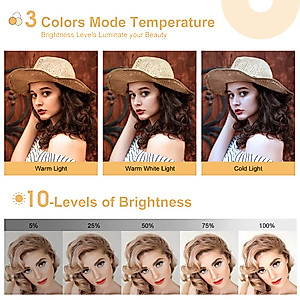 Znbruiap 10 in RGB Selfie Ring Light with Tripod Stand & Phone Holders-Ring Light Color Changing with Desktop Tripod and Remote
