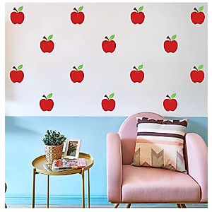 Red Apples Wall Stickers for Kids Room,Boys Girls Bedroom Decoration Wall Decals Baby Nursery Mural BK022 (Red)