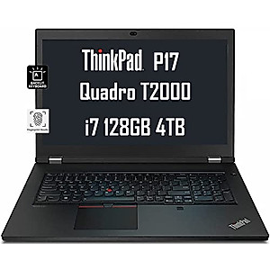Lenovo Thinkpad P17 17.3" FHD IPS (Intel 6-Core i7-10750H, 128GB RAM, 4TB PCIe SSD, Quadro T2000 4GB Graphics) Mobile Workstation Laptop, Backlit, Thunderbolt, Fingerprint, Windows 10 / 11 Pro