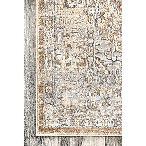 nuLOOM Vintage Medallion Thea Area Rug, 6' 7" x 9', Beige