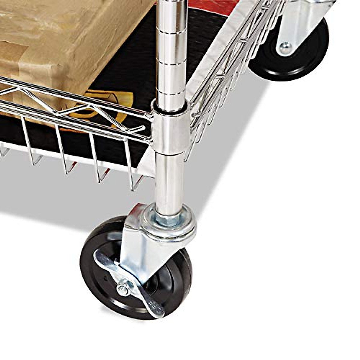 Alera Carry-All Mail Cart, 2-Shelf, 34-7/8w x 18d x 39-1/2h, Steel (MC343722CR)