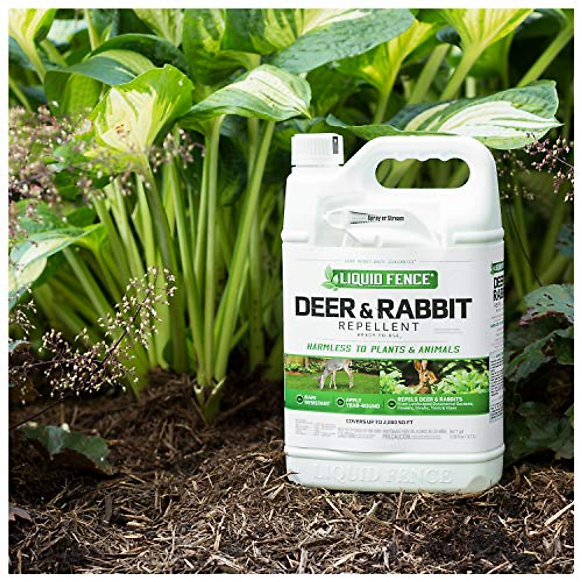Liquid Fence Deer And Rabbit Repellent Ready-To-Use 1 Gallon, Apply Year-Round, 4 Pack