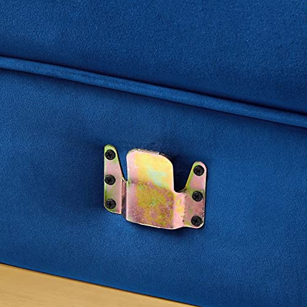 Modway Sanguine Channel Tufted Performance Velvet Modular Sectional Sofa, 6-Piece Set, Navy