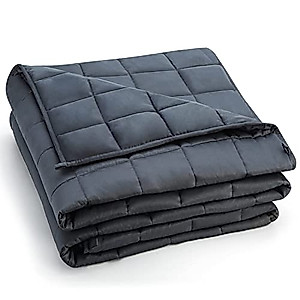 yescool Cooling Weighted Blankets, Soft Heavy Blankets for Adults and Teens Sleeping, Cool Breathable Blanket for All Season with Premium Glass Bead, Washable, Grey (Grey, 60x80-20lbs)