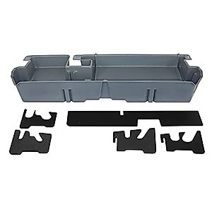 DU-HA Under Seat Storage Fits 07-21 Toyota Tundra Double Cab without Subwoofer, Dk Grey, Part #60052