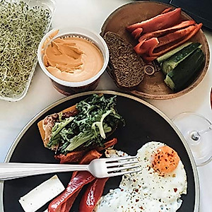 MJIYA 12 PCS Dinner Forks Silverware Set, Dominion Heavy Duty Forks, Stainless Steel Salad Forks Multipurpose Use for Home, Kitchen or Restaurant (L (12PCS))