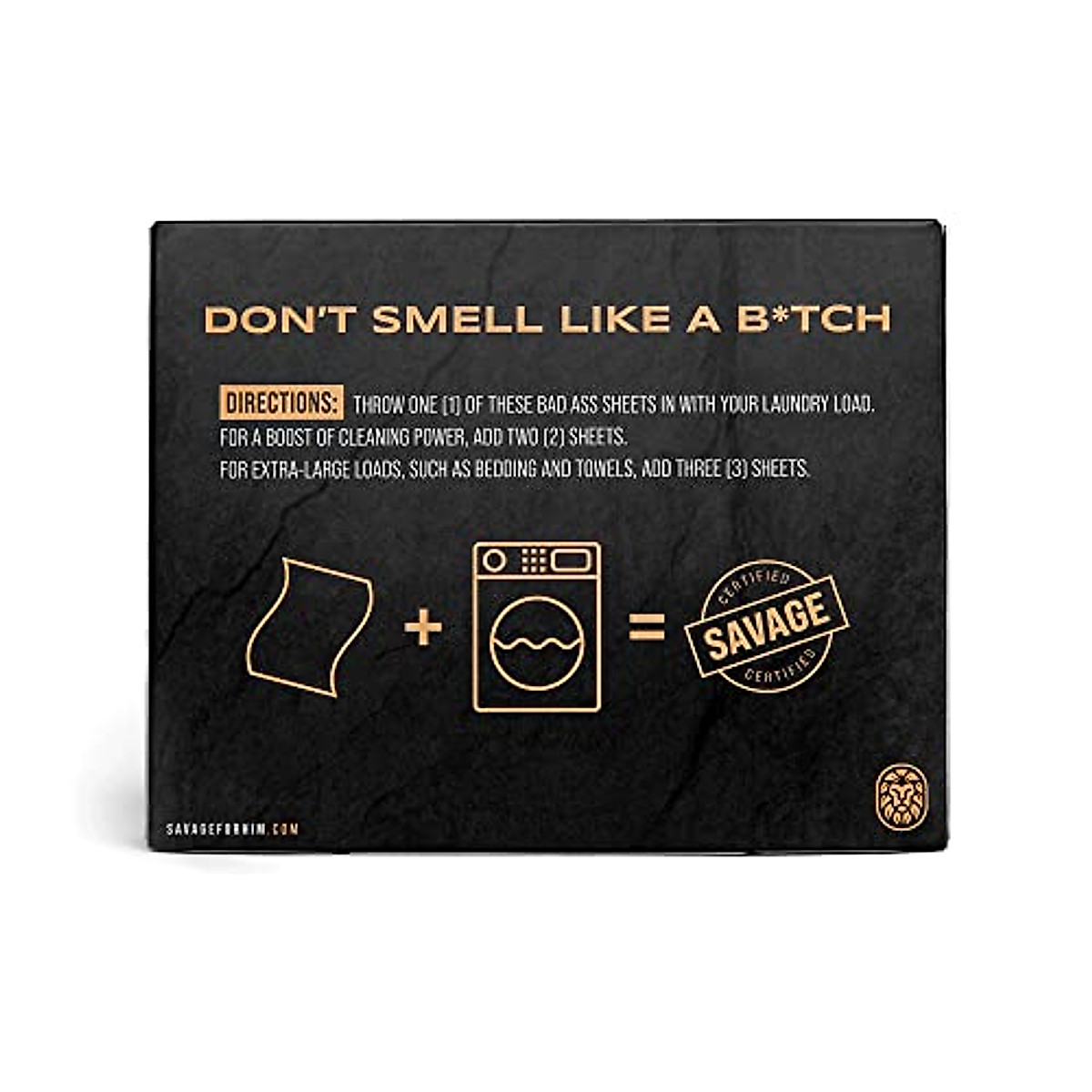 Savage for Him Laundry Detergent Sheets - No Plastic Jug, Compact & Travel-Friendly, Warrior Scent - 30 Sheets (60 Loads)