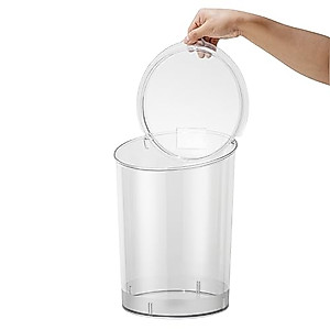Restaurantware Met Lux 4 Gallon Food Storage Container, 1 Airtight Treat Box - With Scoop, Shatterproof, Clear Plastic Cereal Container With Hinged Lid, For Kitchen Or Pantry Organization