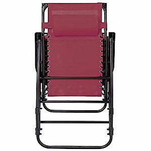 Ergonomic Design Zero Gravity Folding Rocker Porch Rocking Chair with Sunshade Canopy, Sturdy and Durable DLHDRUSTS