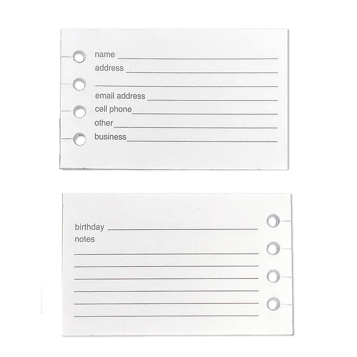 Meadowsweet Kitchens Address Book Refill Pages for Tracking Contact Details, 60 Entry Pages - Size 2 1/2" x 4.25"