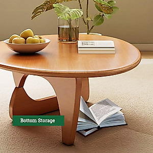 HM&DX Triangle Coffee Table Rubber Wood,Mid-Century Modern Coffee Table Abstract End Table,Small Center Table Wooden Coffee Table for Living Room Home Office(36" Lx23 Wx16 H, Walnut)