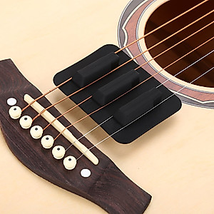 Alomejor Guitar Silicon Flexible Feedback Control Mute Sordine Guitar Training Tool Silence Pad