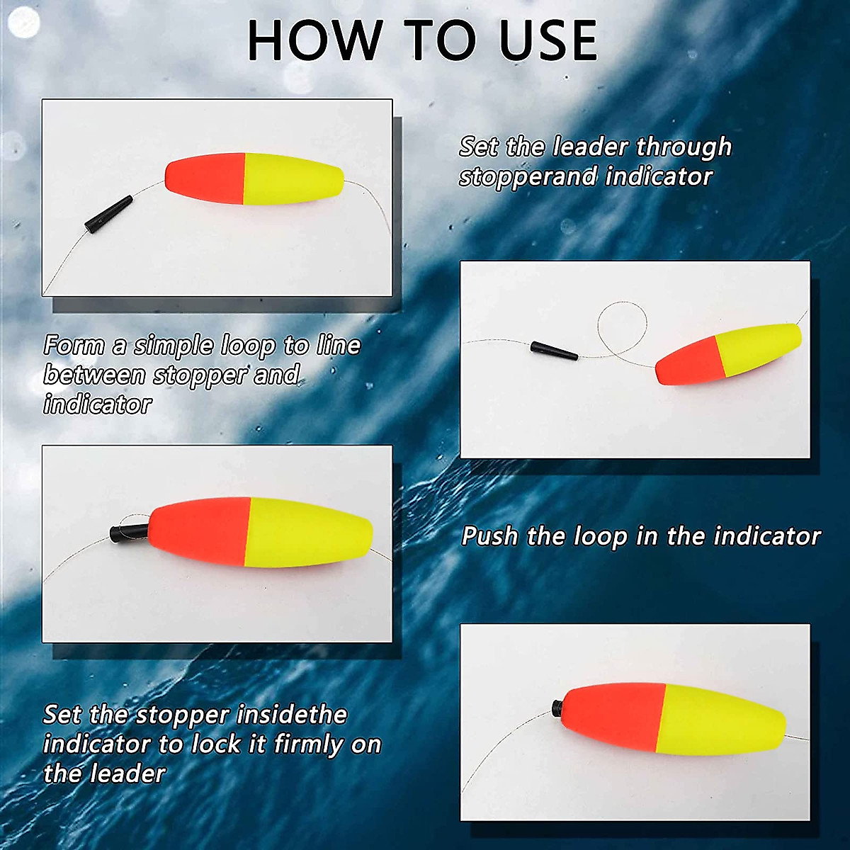 Yonihawk Foam Cigar Peg Floats,Fishing Corks Slip Bobbers Santee Float for Catfish Crappie