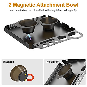 Salon Tray on Wheels with 2 Magnetic Bowls, Rolling Metal Aluminum Tray Cart Height Adjustable for Hair Stylist, Hair Extension Tool Tray, Tattoo Tray with Hair Stickless Wheels