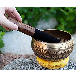 Large Singing Bowl and Tingsha Cymbals Bells Combo