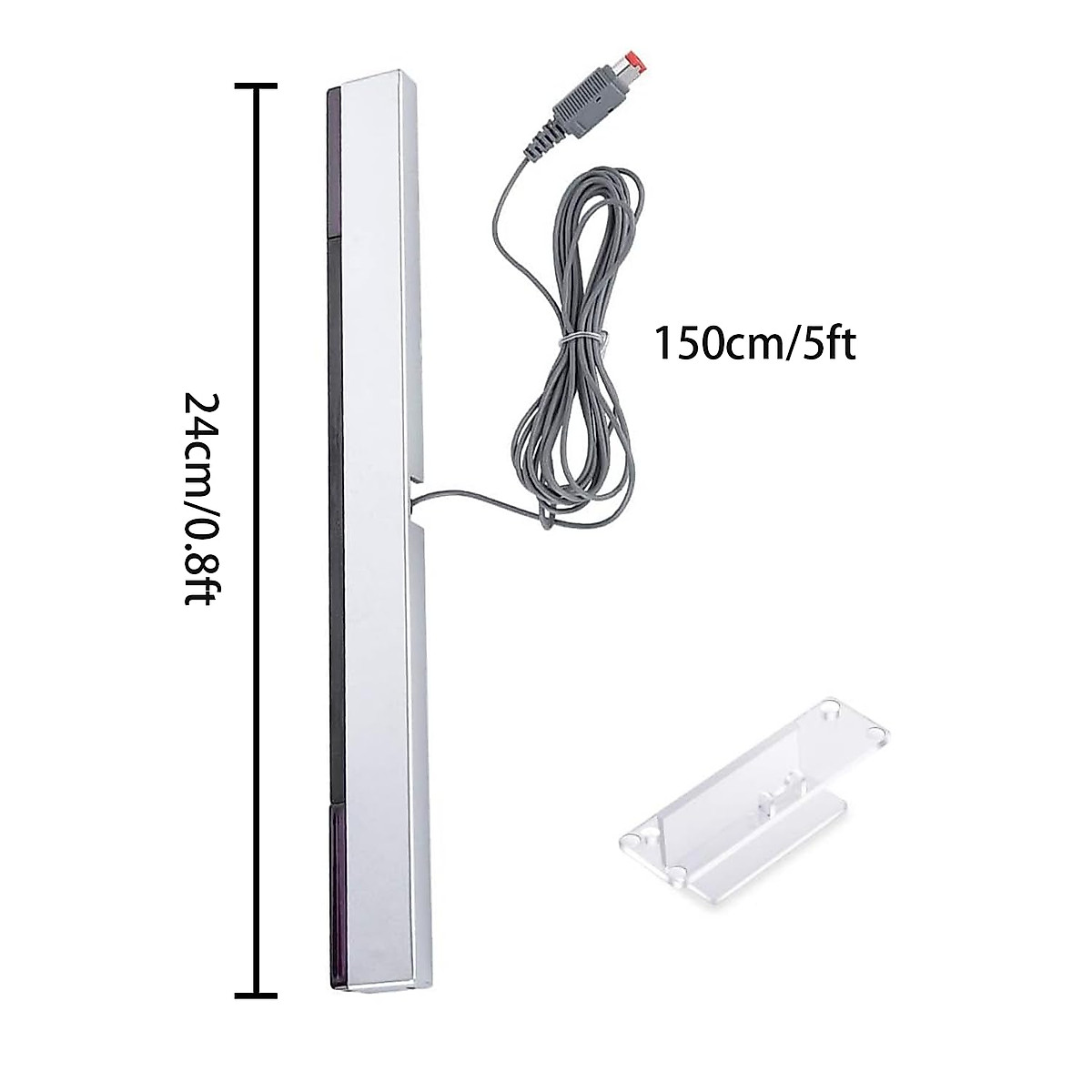 Eanetf Wii Sensor bar, Wired Infrared Sensor Bar for Wii, Replacement Wired Infrared IR Ray Motion Sensor Bar Compatible with Wii and Wii U Console