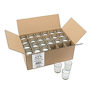 Stonebriar SB-SP-3210A 15 Hour Long Burning Unscented Wax Filled Votive Holders, 48 Pack, White