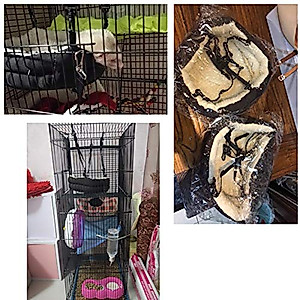 Bird Nest Hanging Snuggle House Hut Shed, Parakeet Cage Plush Cozy Bed Hideaway Hammock, Birds Winter Warm Cave Tents Toy for Grey African Cockatiels Budgies Lovebird Amazon Finch Parrots Hamster