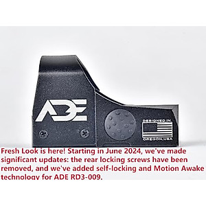 ADE Crusader RD3-009 Red Dot + Rear Sight Optic Mounting Plate/Adapter for All Glock (Non-MOS) Standard Models and Taurus G3C