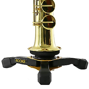 ROCHIX 1890 Foldable Portable Soprano Saxophone Sax Stand,Tripod Holder Stand