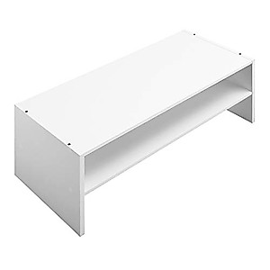 Whitmor Wood Stackable 2-Shelf Shoe Rack, White, 24 inches