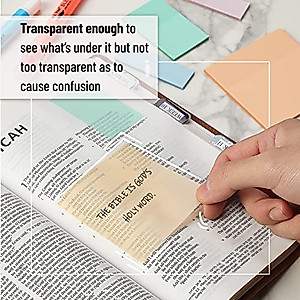 Mr. Pen- Transparent Sticky Notes, 200 pcs, Pastel Colors, See Through Sticky Notes, Sticky Notes Transparent, Sticky Notes Clear, Annotation Sticky Notes, Bible Sticky Notes, Sticky Notes for Books