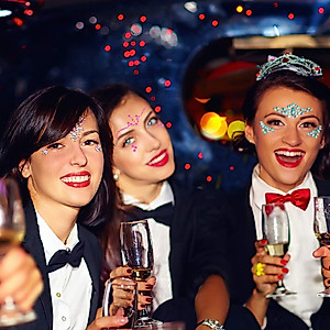 SIQUK 12 Sets Face Jewels Mermaid Face Gems Face Rhinestone Temporary Tattoos Crystal Tears Gems Stones for Race Carnival Festival Party