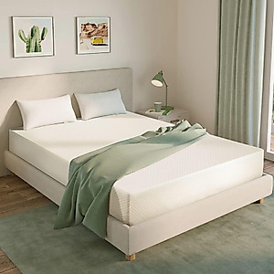 BLKMTY Queen Mattress 6 Inch Mattress Memory Foam Mattress Medium-Firm Mattress Breathable Bed Mattress for Pressure Relief & Cool Gel Mattress in Box CertiPUR-Us Certified Mattress, White