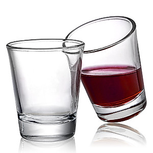 Tebery 30 Pack Round Shot Glasses Bulk Sets with Heavy Base, 2 Ounces Tequila Cups Small Glass Shot Cups, Clear Whiskey Shot Glass Set for Vodka, Whiskey, Tequila, Espresso, Liquor