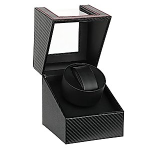 Automatic Watch Winding, Adjustable [Upgraded] Watch Pillow, Luxury Walnut Watch Winder for Rolex with Quiet Motor, Built-in Illumination, AC Adapter Watch Winder Box for Men and Women (Cranberry)