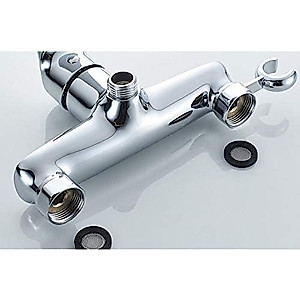 TECKI Kitchen Taps Bathtub Faucets Chrome Polished Finish Wall Mounted Shower Faucet Bathtub Handheld Shower Tap Mixer Bathroom Faucet