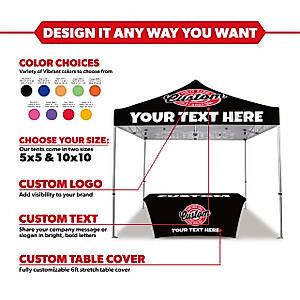 LookOurWay Custom Canopy Tent- Pop Up Canopy Tent Packages for Outdoor and Trade Show Events - Custom Prints of Your Branding, Messaging, and Logos for Business Advertising (Event Basic 10x10)