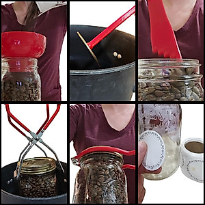 Canning Supplies Starter Kit | Canning For Beginners | Canning Kit | Canning Supplies Jar Wrench, Debubbler For Canning, Jar Lifter, Canning Tongs, Lid Lifter, Canning Funnel, Canning Labels