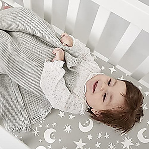 Plushii Crib Sheets for Baby Boys 4 Pack, 28"x 52" Extra Soft Microfiber Crib Sheet Set for Standard Crib & Toddler Mattress Pad, Dinosaur & Elephant & Stars & Navy Blue