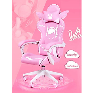 Lovely pink gaming chair silla game girl chair