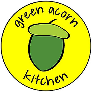 Hanging Hand Towel - Mod Cats On Aqua with Green Starburst Accent Fabric - Plush Green Kitchen Towel