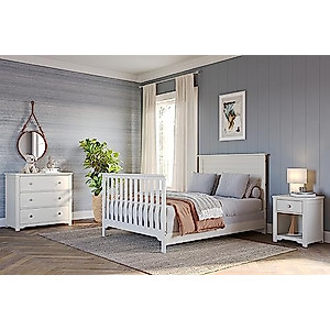 Child Craft Farmhouse Flat Top 4-in-1 Convertible Crib (Brushed Cotton)