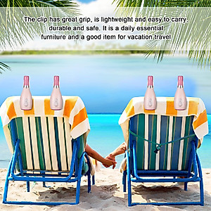 4 Packs Beach Towel Clips for Chairs Colorful Champagne and Margarita Glass Clips Holder Clothes Pegs for Summer Patio and Pool Cruise Lounger Accessories (Champagne)